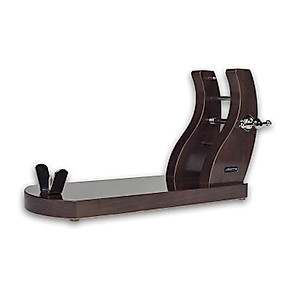 ARCOS - Professional Ham Stand. Elegant Lacquered Pine Wood Ham Holder with Metal Hardware. Premium Prosciutto Carving Stand. 20"x11"x7" - Mahogany Color