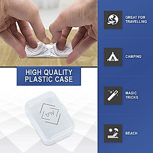 tny 2 - Ultra Mini Waterproof Playing Cards with Custom Plastic Case, Full Card Deck of Cards with Minimalistic Modern Design, Truly Mini Playing Cards for Cardistry, Board Games, Throwing, Casinos