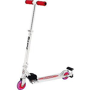 Razor Spark+ Kick Scooter - LED Light-Up Wheels, Spark Bar, Lightweight Aluminum Frame, Foldable, Adjustable Handlebars