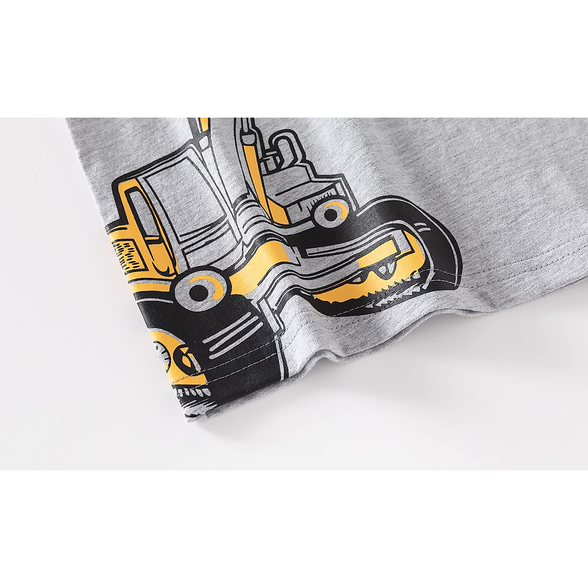 M RACLE Little Boys Toddler Short Sleeve Tee T Shirt(Excavator,4T)