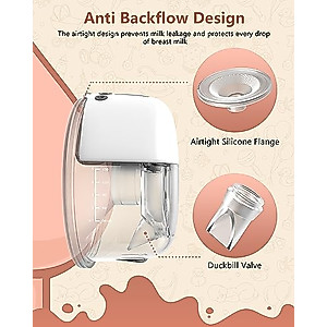 Double Wearable Breast Pump, Hands Free Vacuum Breast Pumps, Lower Noise and Painless, LED Display Memory Function, 4 Modes 9 Levels Electric Breast Pump Portable, 24mm Flange, 2 Pack