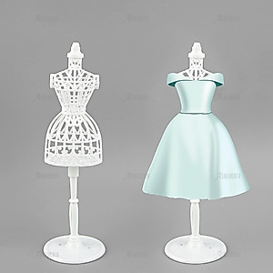 AUEAR, 5 Pack Dress Forms Cloth Gown Plastic Mannequin Display Support Holder Model Stand Accessories for Dresses