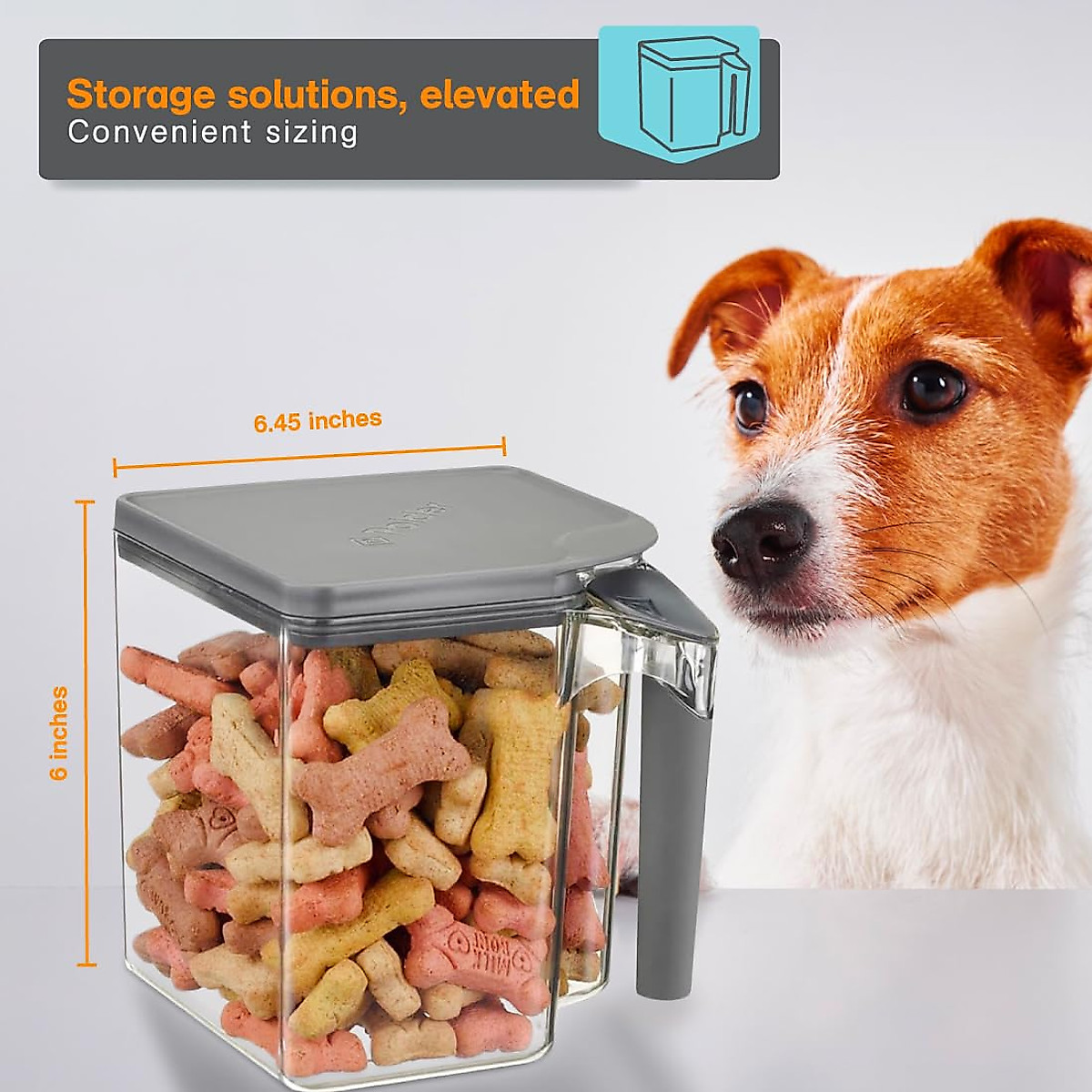 Polder 2.75-Quart Handle-It Food Grade, BPA Free Storage Canister, Stackable, Secure handle for easy one handed pour