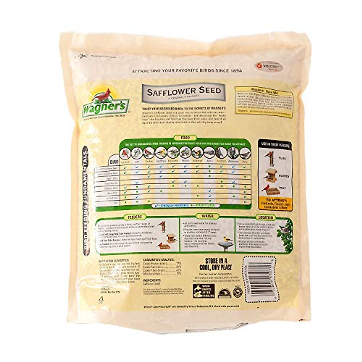 Wagner's 57075 Safflower Seed Wild Bird Food, 5-Pound Bag (Pack of 2)