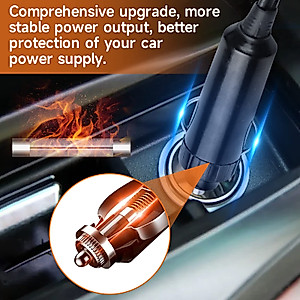 12V 150W Portable Car Heater with 360-Degree Automotive Windscreen Fan, Fast Heating Defrost Defogger, and Auto Ceramic Heater Fan with Plug in Cigarette Lighter