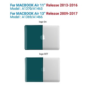IBENZER Compatible with MacBook Air 11 Inch Case Model A1370 A1465, Soft Touch Plastic Hard Shell Case Bundle with Keyboard Cover for Mac Air 11, Quetzal Green, A11QUGN+1