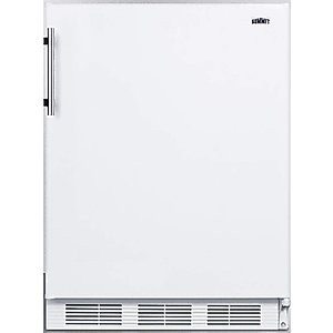 Summit CT661W 24 Inch Freestanding Compact Refrigerator with 5.1 cu. ft. Capacity, Right Hinge Cycle Defrost, CFC Free in White