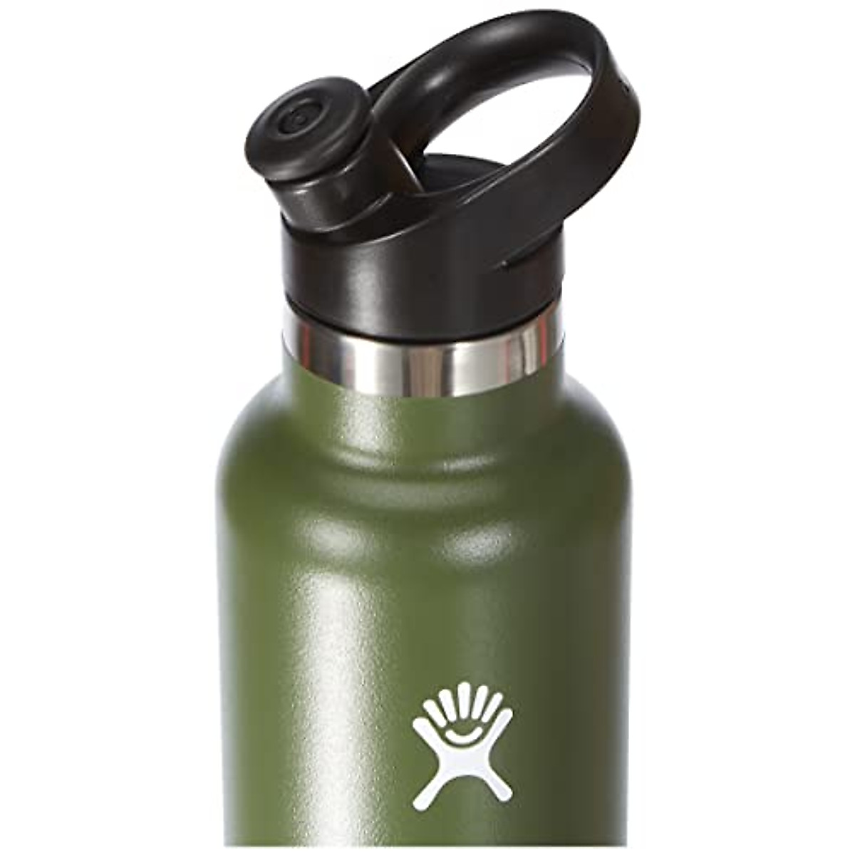Hydro Flask 21 oz. Water Bottle - Stainless Steel, Reusable, Vacuum Insulated with Standard Mouth with Sport Cap, Olive