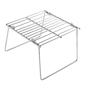 Happyyami Grill Cooling Rack BBQ Wire mesh BBQ Burning Stove Charcoal Grill Rack Baking Cooling Racks Grill Grid BBQ Grill Racks Table top Grill Mini BBQ Tools Travel Ultra Light Steel Wire