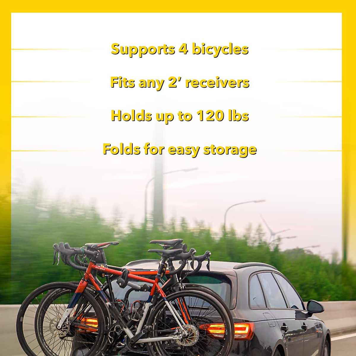 STROMBER BC104 G Carlson Four Bike Post Mount Carrier