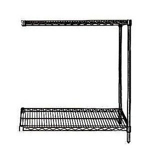 Omega 21" Deep x 36" Wide x 14" High 2 Tier Black Add-On Shelving Unit
