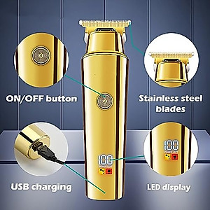 HARUE Hair Clippers for Men, Hair Trimmer Professional Hair Clipper Electric Hair Cutting Machine Cordless Barber Digital Display Trimmer for Men