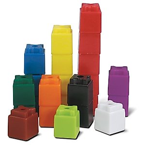 hand2mind Interlocking UniLink Math Linking Cubes, Plastic Cubes, Color Sorting, Connecting Cubes, Math Manipulatives, Counting Cubes for Kids Math, Math Cubes, Counters for Kids Math (Set of 500)