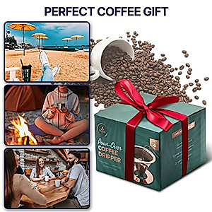 ireum Gourmet Pour Over Coffee Maker – Twill-Mesh, Paperless, Pour Over Drip Coffee Filter & Nonslip Silicone Base (1~2 Cup, 8oz.)