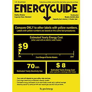 Smileader Washing Machine 2.0 Cu.Ft. Mini Compact Full Automatic lavadora portatil for Apartments, RV, Dorms Portable Washer, White Black