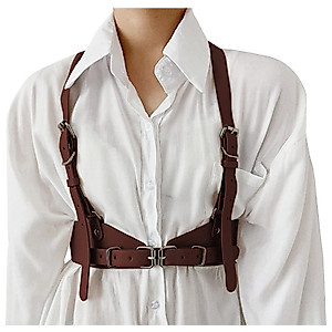 Leather Harness Belt Women Gothic Accessories Body Chain Belt Rave Halloween for Dresses