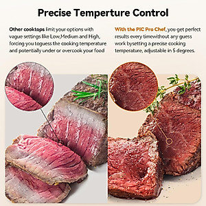 Nuwave Precision Induction Cooktop, 10.25” Shatter-Proof Ceramic Glass, 6.5” Heating Coil, 45 Temps from 100°F to 500°F, 3 Wattage Settings 600, 900 & 1300 Watts