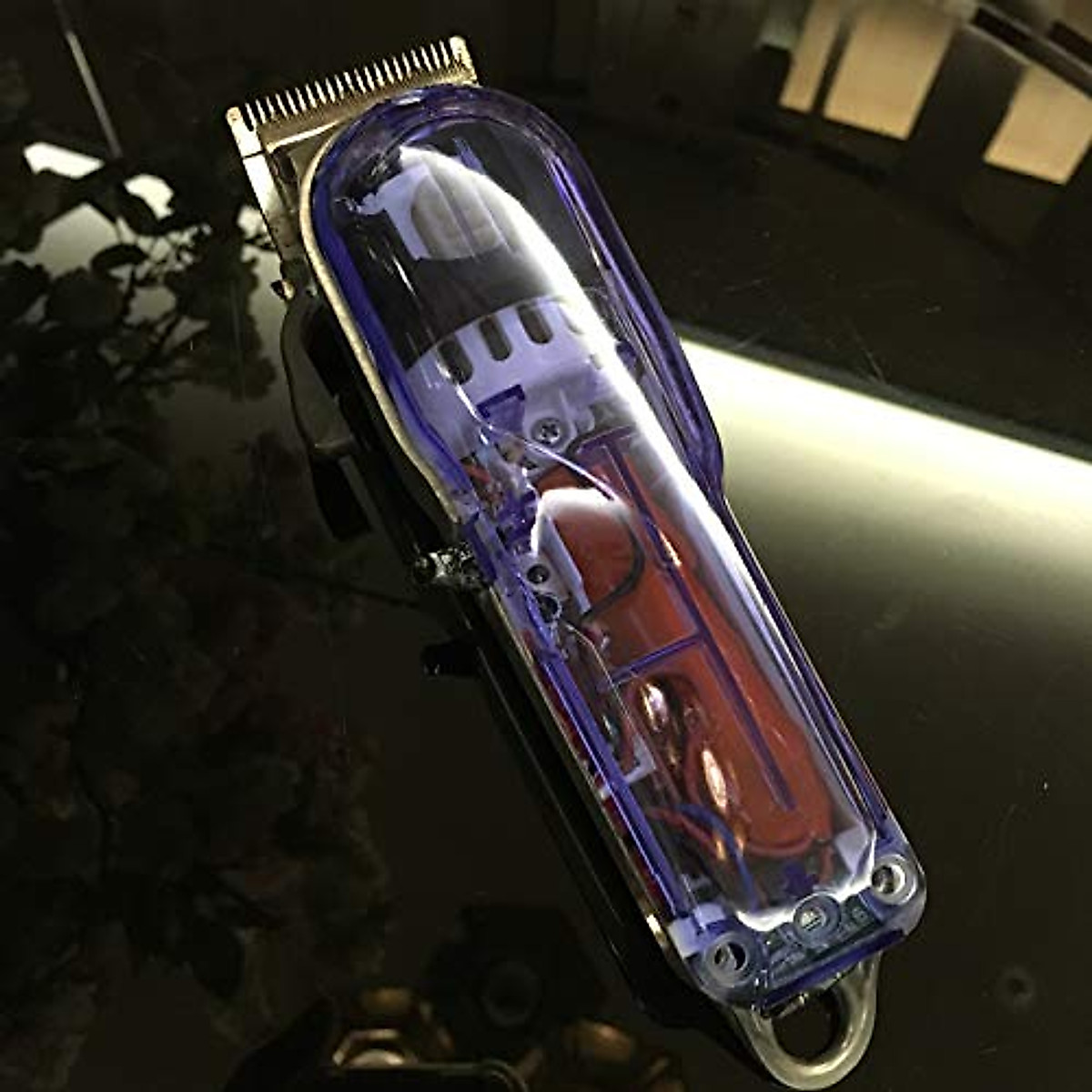 Clear DIY TOP Housing, Transparent TOP Cover for Wahl 5-Star Series Cordless Senior Clipper #8504,clipper not included.(blue)