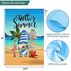 CDLong Gnome Seasonal Garden Flag Set of 12-Vertical Double Sided 12.5 x 18 Inch Yard Flag,Spring Welcome Easter Rustic Flag for Indoor Outdoor Holiday Decorations