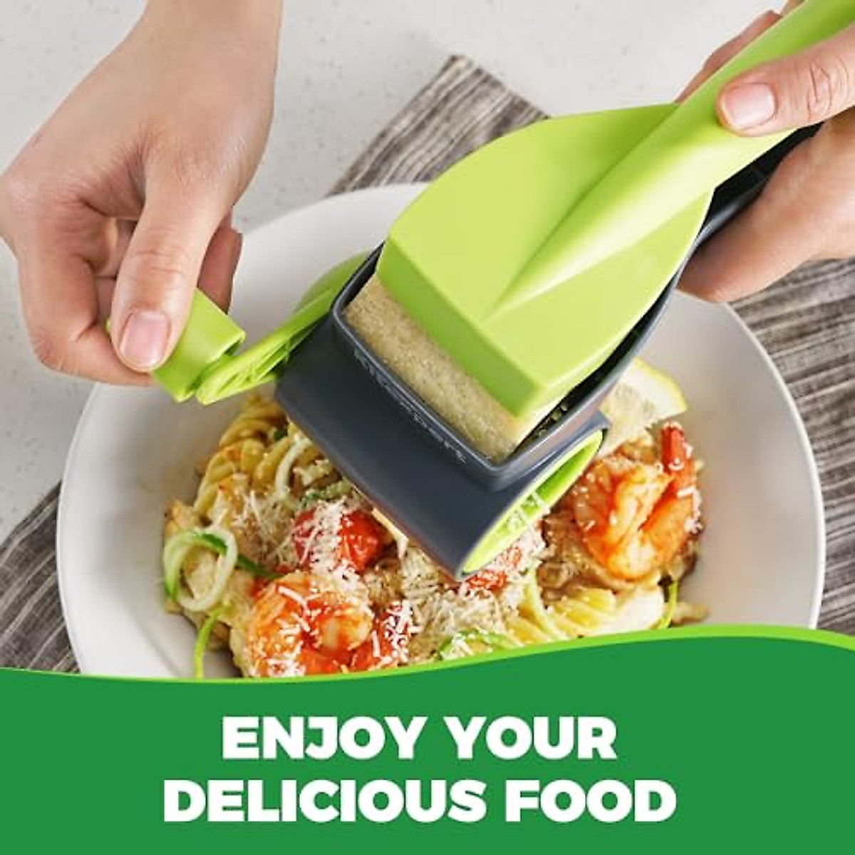 KITEXPERT Cheese Grater with Handle, Parmesan Cheese Grater, Handheld Rotary Cheese Grater, Olive Garden Cheese Grater with 2 Stainless Steel Drums for Hard Cheese, Chocolate, Nuts, vegetables