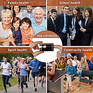 Pulse Oximeter Fingertip, LOVEWEE Upgraded SpO2 Blood Oxygen Saturation Monitor Heart Rate Monitor with Large OLED Digital Display, Portable Pulse Oximetry with Lanyard and Batteries