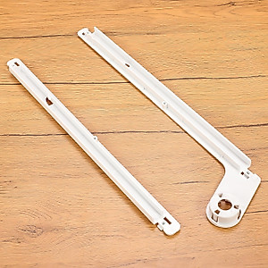 HECASA Refrigerator Slide Rail Sets Compatible with Frigidaire Kenmore Refrigerator Replacement for 240349701 240356501 Side-By-Side Refrigerator Slide Rail White ABS Plastic Meat Pan Hanger