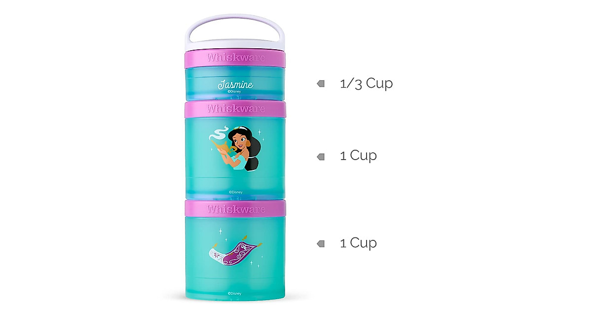 Whiskware Disney Princess Stackable Snack Containers for Kids and ...