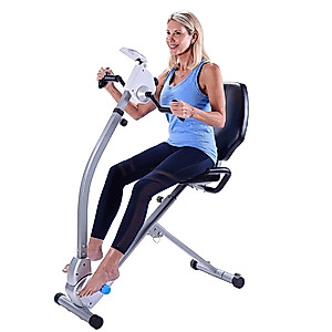 Stamina Seated Upper Body Exercise Bike - Smart Workout App, No Subscription Required Gray