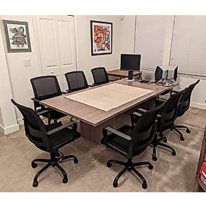 CLATINA Office Chair Mid Back Ergonomic Desk Chairs Rolling Mesh Computer Chair with Executive Lumbar Support and Height Adjustable Design for Home Offic (4 Pack)