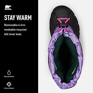 Sorel Snow Boot, Purple Dahlia X Paisley Purple Youth, 2.5 US Unisex Big Kid