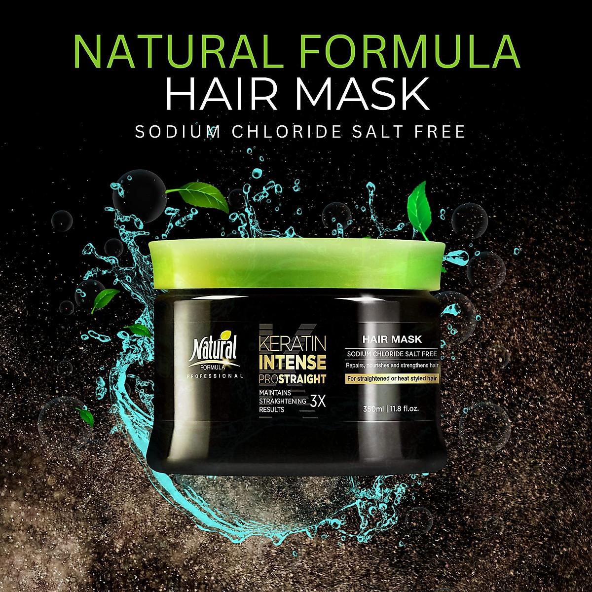 Natural Formula Keratin Hair Mask - Intense Repair, Hair Mask for Frizzy Hair - 350ml