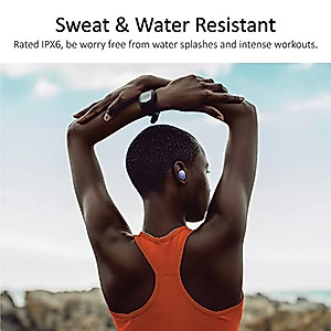 iLuv myBuds Wireless Earbuds, Bluetooth 5.3, Built-in Microphone, 20 Hour Playtime, IPX6 Waterproof Protection, Compatible with Apple & Android, Includes Charging Case & 4 Ear Tips, TB100 Purple