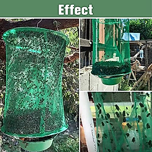 SENGTONG 4 Pack Fly Outdoor Hanging,Ranch Fly,Fly for Outdoor Garden,Farm, Yard Sticky Window Fly (A, One Size)