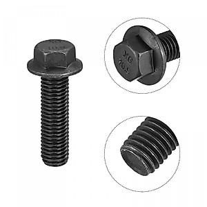 uxcell M14-2x50mm Hex Serrated Flange Bolts 10.9 Grade Carbon Steel Screws 4pcs