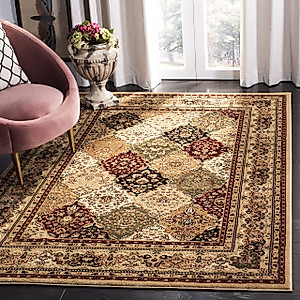SAFAVIEH Lyndhurst Collection Area Rug - 9' x 12', Multi & Beige, Traditional Oriental Design, Non-Shedding & Easy Care, Ideal for High Traffic Areas in Living Room, Bedroom (LNH221C)