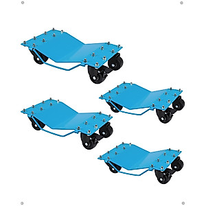 GARVEE Car Dolly Set of 4 with 8000 lbs Capacity, Manganese Steel Heavy Duty Car Mover Wheel Dollies with Antiskid Plate & 360 Degree Rotatable Wheel, 16"*13", Blue