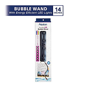 Aqueon Flexible LED Bubble Wand Multi Color 14 Inches