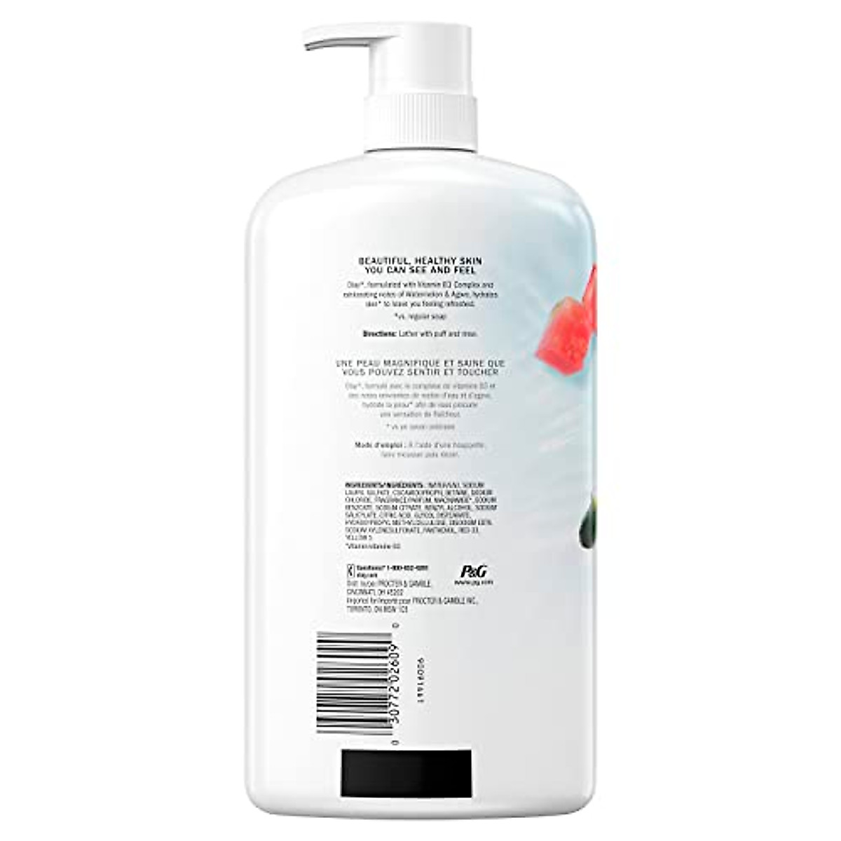 Olay Fresh Outlast Notes of Watermelon & Agave Body Wash, 30 fl oz (Pack of 4)