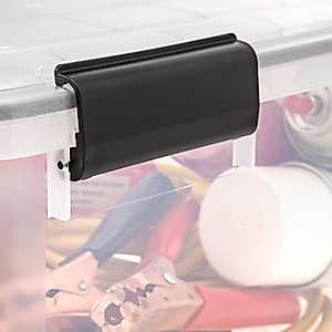 IRIS USA 19 Quart Weathertight Storage Box, Clear