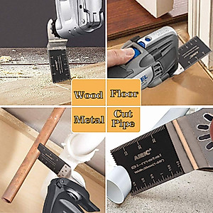 AIRIC 20pcs Bi-Metal Oscillating Tool Blades for Metal Multitool Saw Blades Quick Release, Fits Dewalt Fein Black&Decker Bosch Craftsman Milwaukee, etc Tools