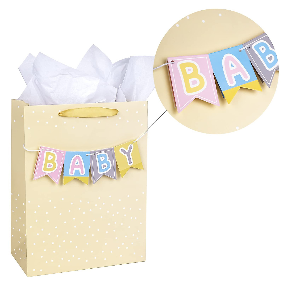 MAYPLUSS 13" Large Valentine's Day Gift Bag with Greeting Card and Tissue Paper - Red Gnome