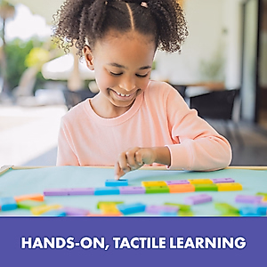 Educational Insights Phonics Dominoes – Short Vowels - Manipulative for Classroom & Home, Set of 84 Dominoes in 6 Colors, Ages 6+