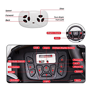 Kids Ride on Car with Remote Control, 12V Powered Wheels Licensed Chevrolet Silverado GMC Ride On Toddler Electric Vehicles for 3-8 Years, MP3,FM, Spring Suspension, LED Light,Red