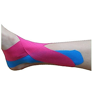 Kinesiology Tape Pro, Athletic Waterproof Muscle Support Adhesive Kinesio Sport Tape for Athletes 2 inches x 16.4 feet, 2 Rolls, Light Blue