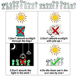 20PCS Luminous Ghost Garden Statue Tree Elves Garden Gnome Glow Accessories Glow in Dark Tree Elves Fairy Micro Landscape Outdoor Decoration for Patio Yard Lawn (Blue 10pcs + Green 10pcs)