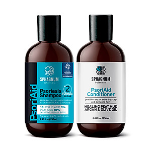Psoriasis Shampoo and Conditioner Set - Salicylic Acid 3% and Peat Mud 2x8.45 fl oz