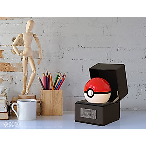 The Wand Company Pokémon Poké Ball Authentic Replicas - Realistic, Electronic, Die-Cast Poké Ball with Display Case Light Features (Original Poké Ball)