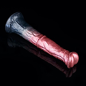 Realistic Dildo 12 Inch Liquid Silicone Dildo with Strong Suction Cup, Colourful Dildo Anal Plug Fake Penis Adult Sex Toy for Women