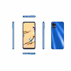 Uniqcell UNI 10X | Android Cell Phone | 6.55" HD+INCELL Punch Hole | Dual Sim | 128GB of Storage | Side Fingerprint (Blue)