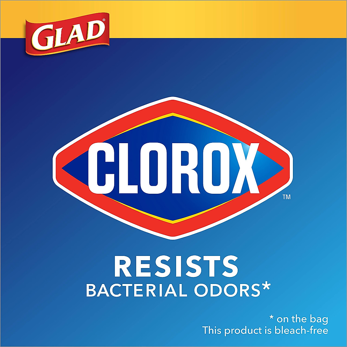 Glad Medium Drawstring Trash Bags with Clorox, 8 Gal, Lemon Fresh Bleach, 80 Ct (Package May Vary)